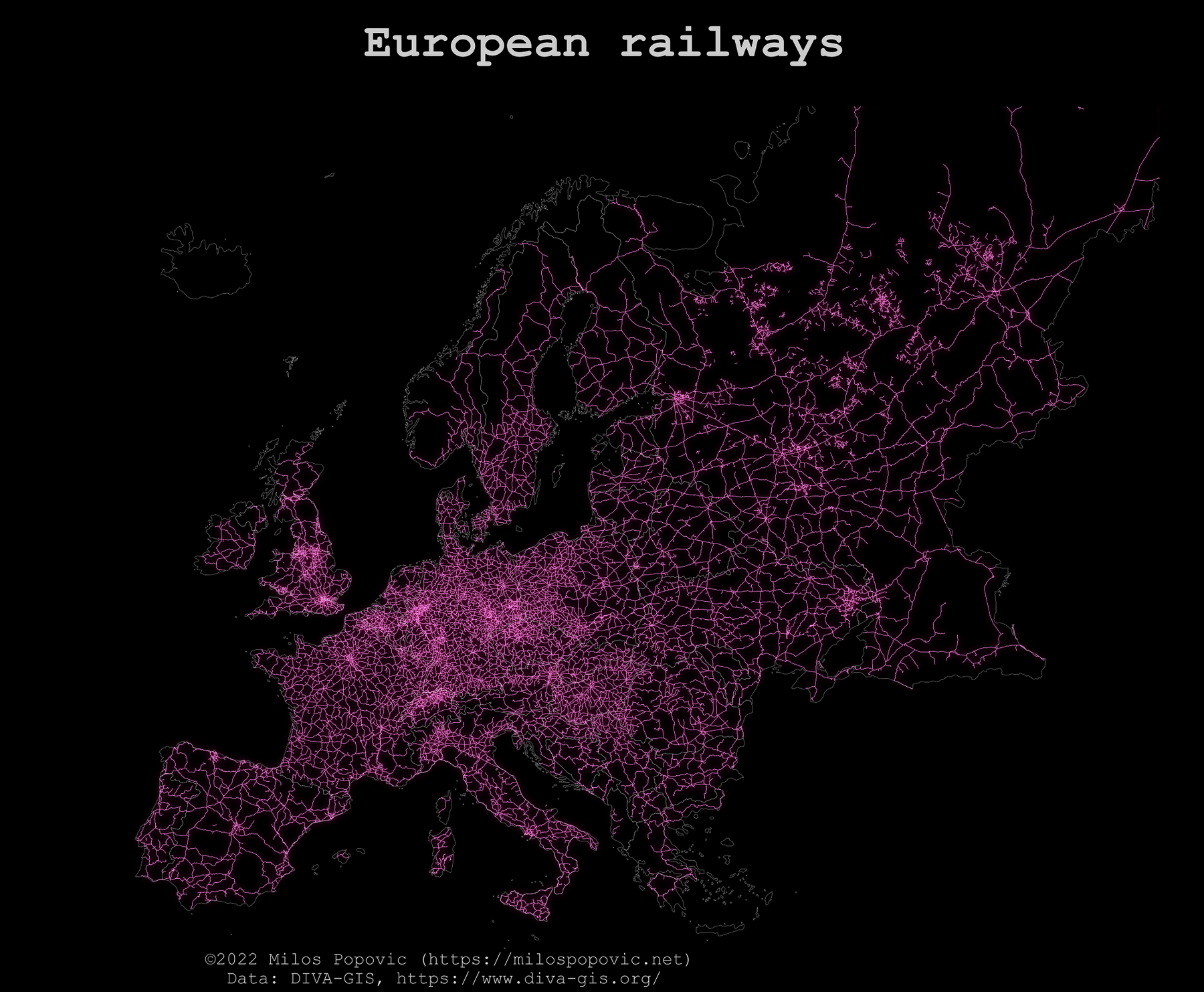 Make a railway map of Europe in R | Milos Popovic - personal website ...
